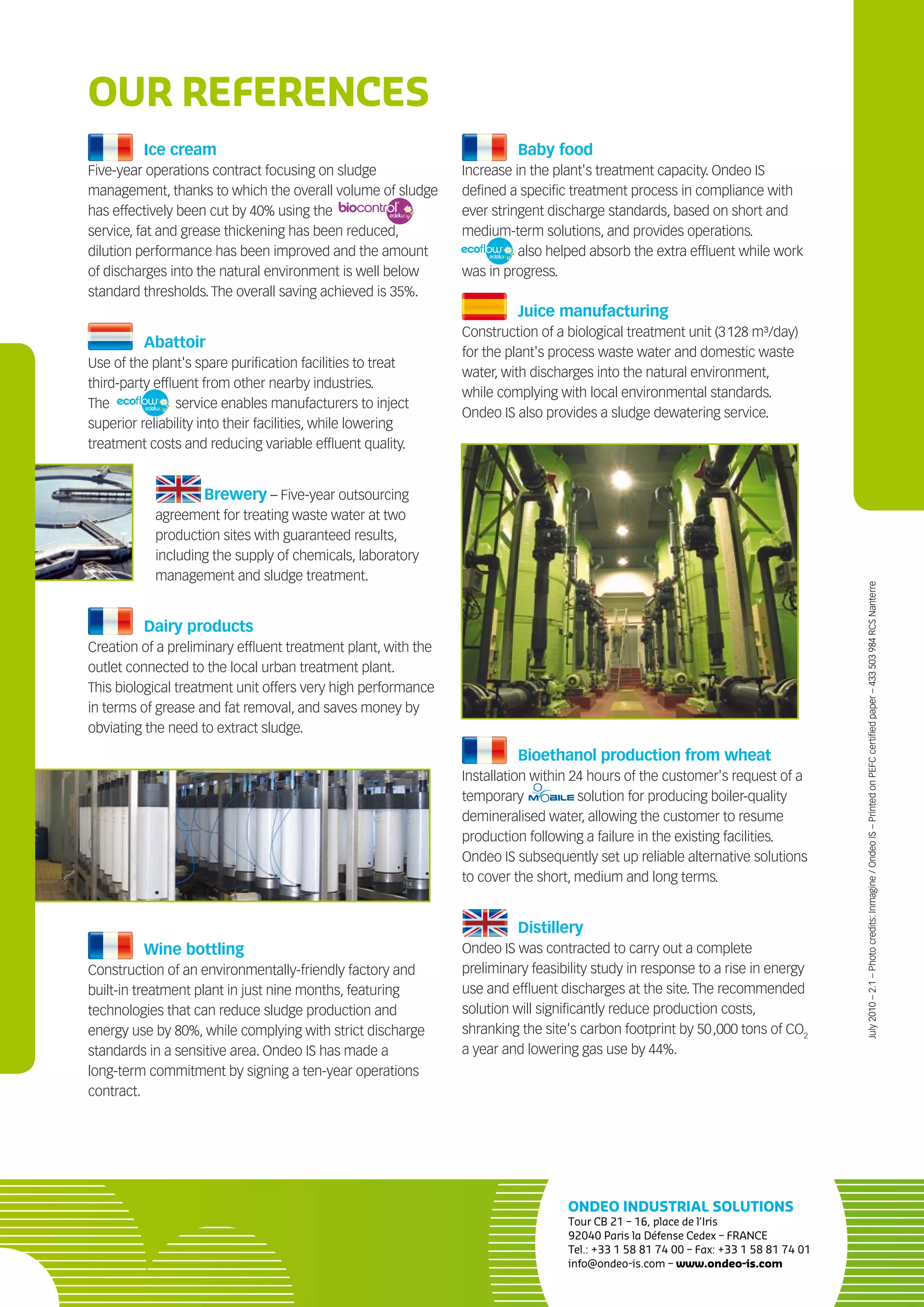 DEGRÉMONT FOOD AND BEVERAGE BROCHURE | PDF