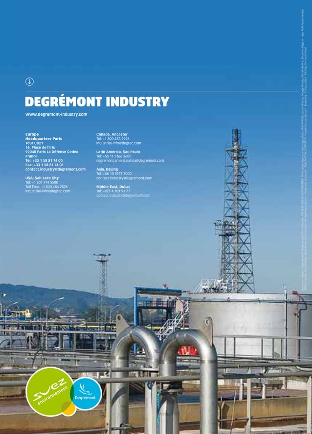 EN - Degremont Industry presentation brochure | PDF | Environmental ...