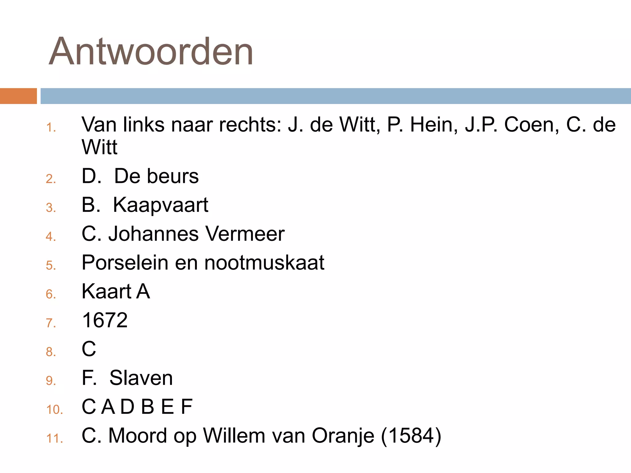 De grote gouden eeuw quiz | PPTX