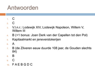 De grote zilveren eeuw quiz | PPTX