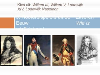 De grote zilveren eeuw quiz | PPTX