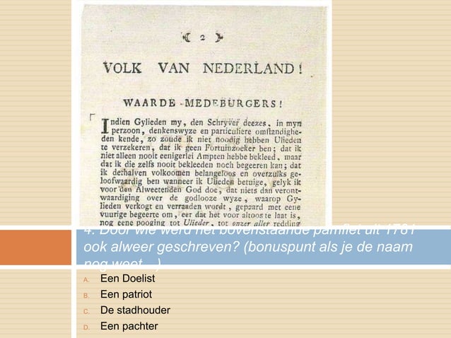 De grote zilveren eeuw quiz | PPT