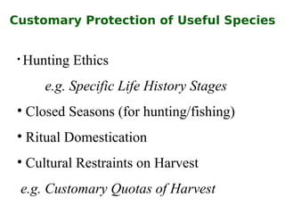 DeGrowth & Conservation; Lessons from Pre-Industrial Societies | PPT