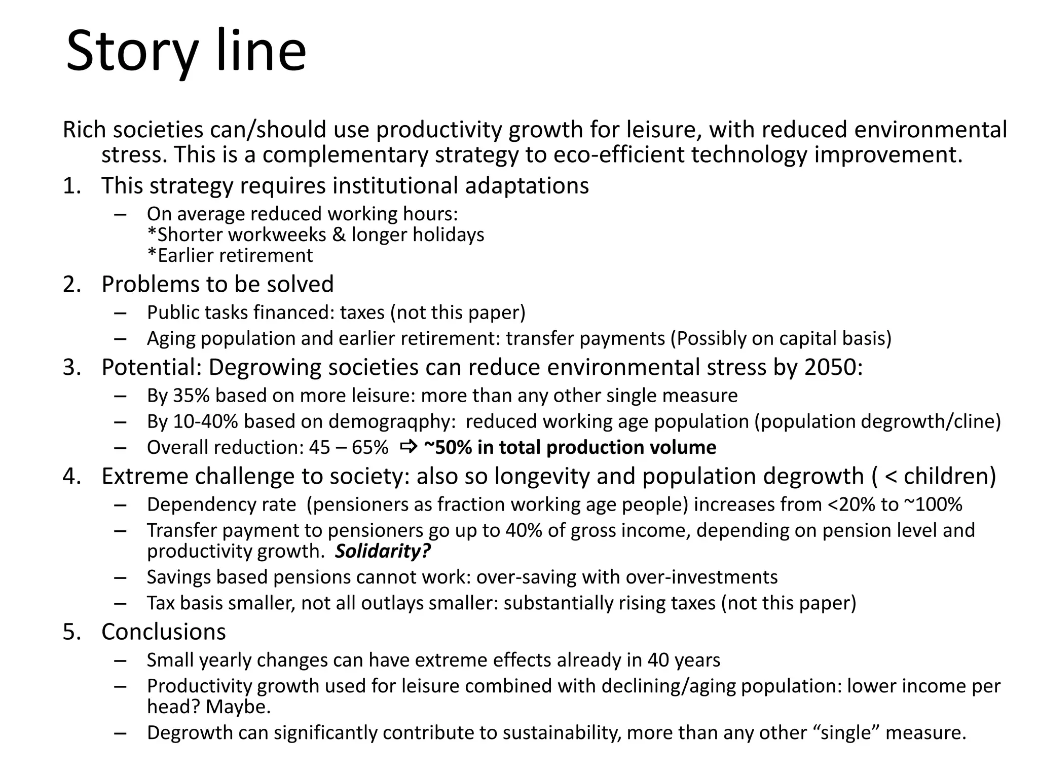 Degrowth with an aging population | PPTX