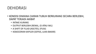 dehidrasi, definisi, jenis dan tatalaksana | PPTX