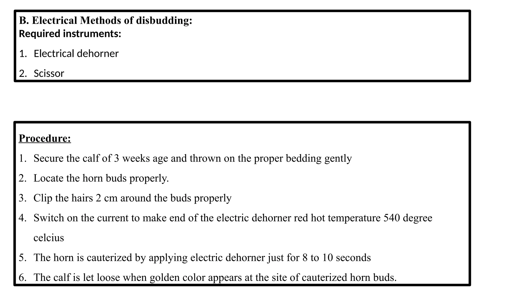 Dehorning and disbudding in calf of cattle .pptx