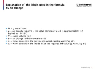 Dantherm Selection Guide 3/4 - Calculation of the dehumidification load ...