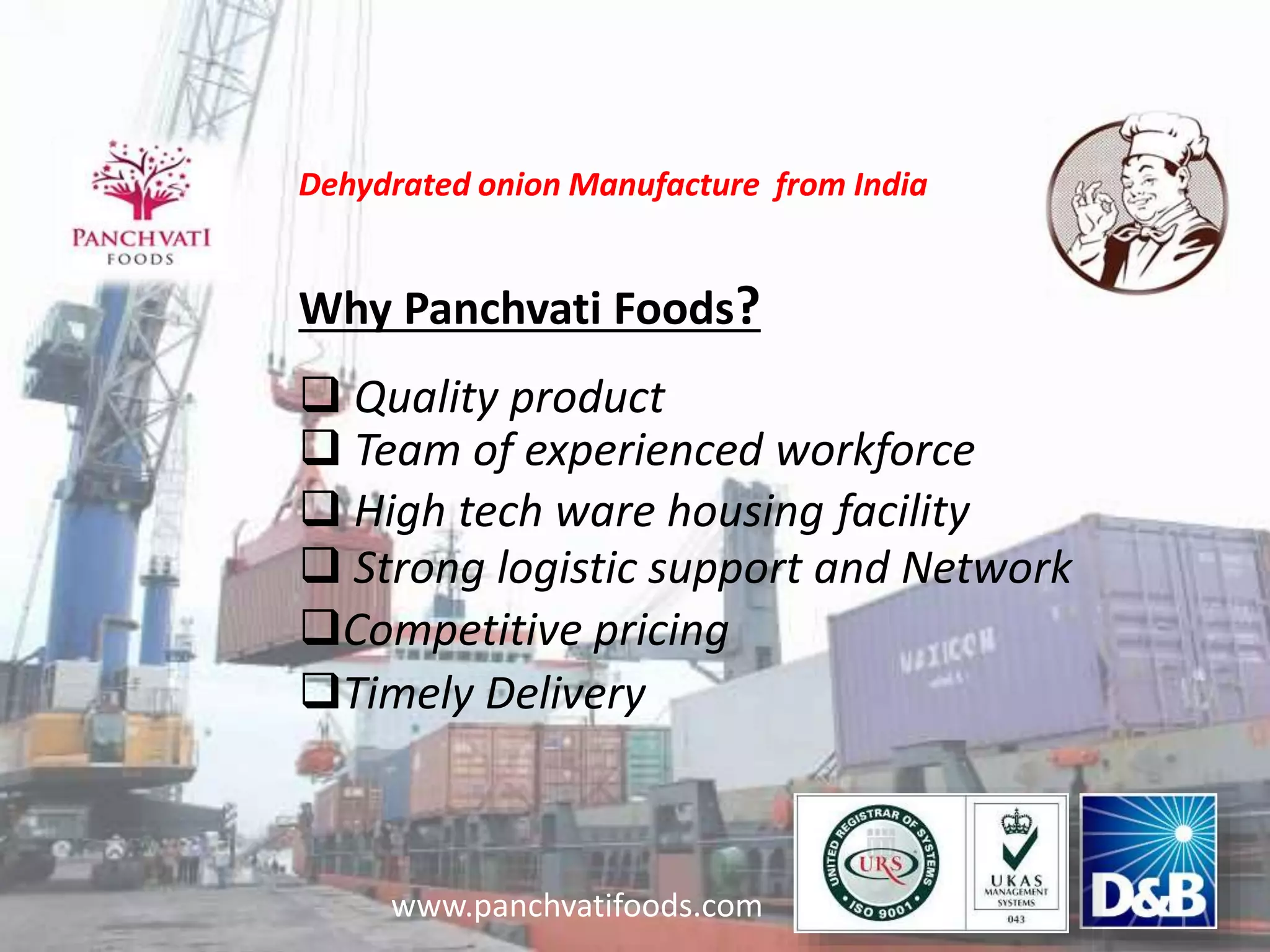 Dehydrated onion manufacturing process | PPTX
