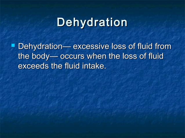 Dehydration | PPT