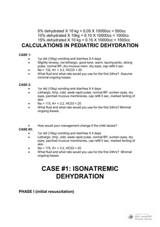 Dehydration | PDF