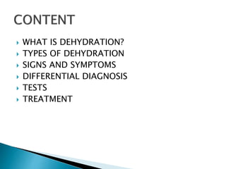 Dehydration | PPTX