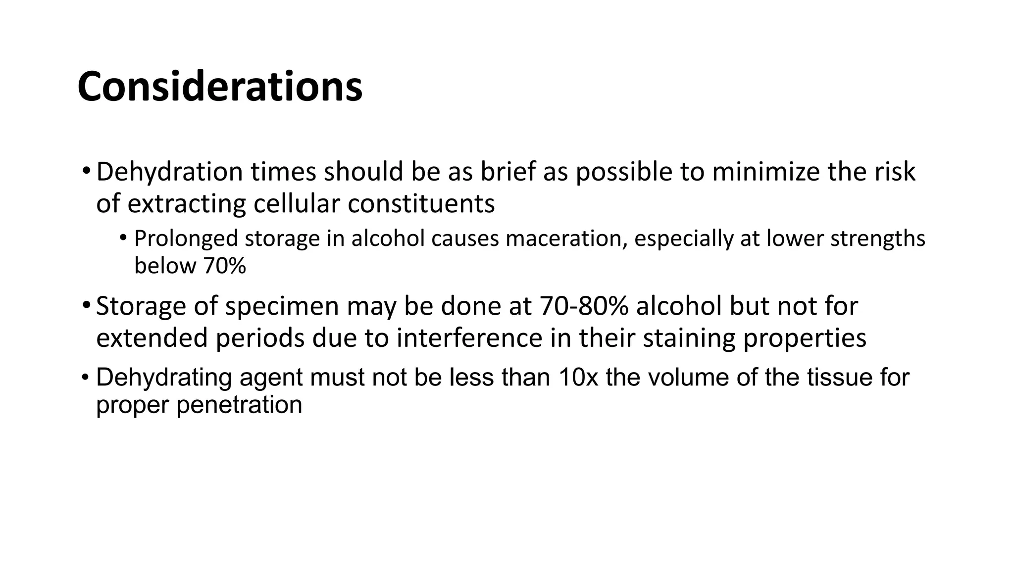DEHYDRATION - Histopathologic Techniques | PDF