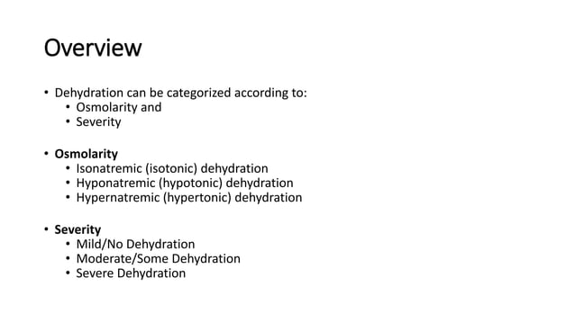Dehydration.pptx in pediatrics( Child Care) | PPT