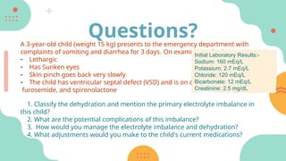 Dehydration and its complications in Paediatrics | PPTX