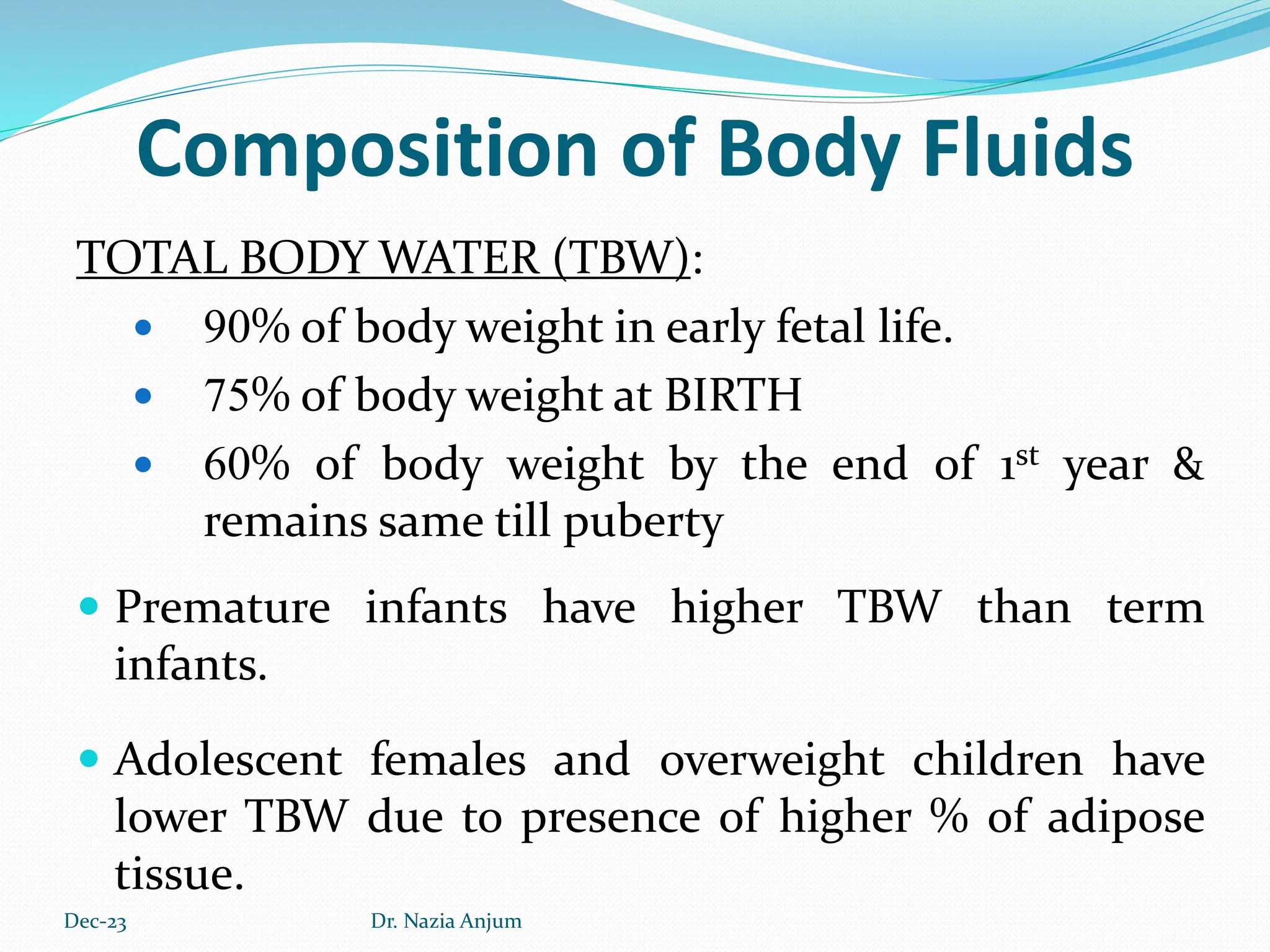 Dehydration in Children and Fluid Management (with discussion on Unani ...
