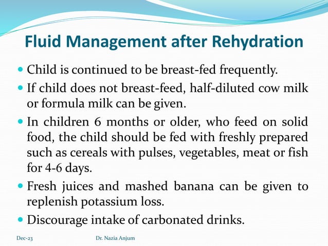 Dehydration in Children and Fluid Management (with discussion on Unani ...