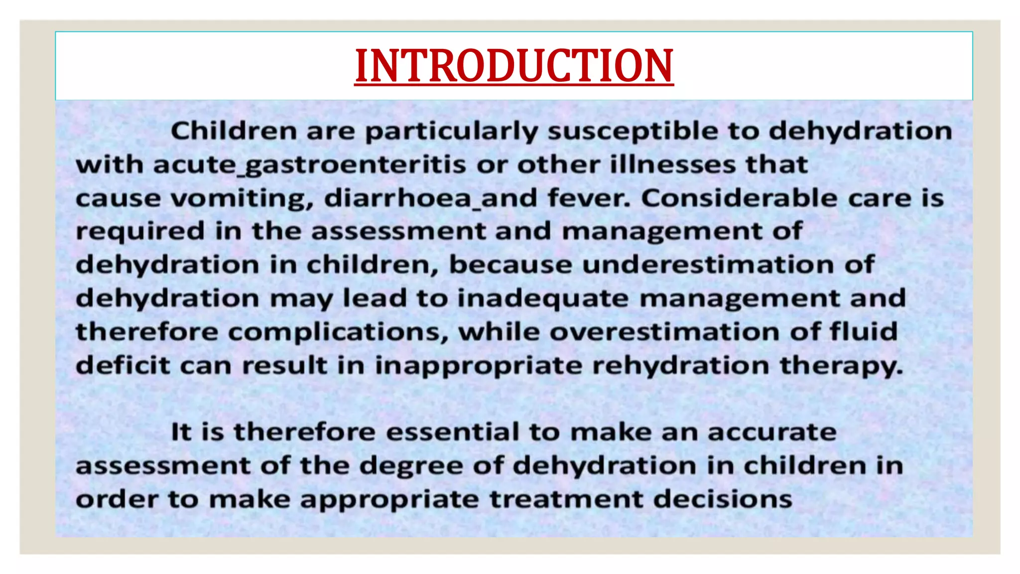 Dehydration assessment | PPTX
