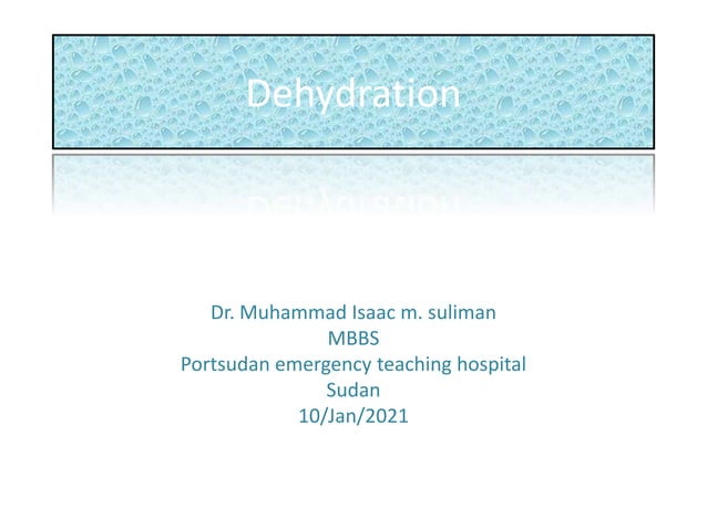 Approach of Dehydration in pediatrics & management | PPTX