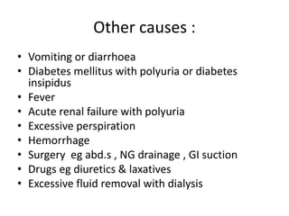 Approach of Dehydration in pediatrics & management | PPTX