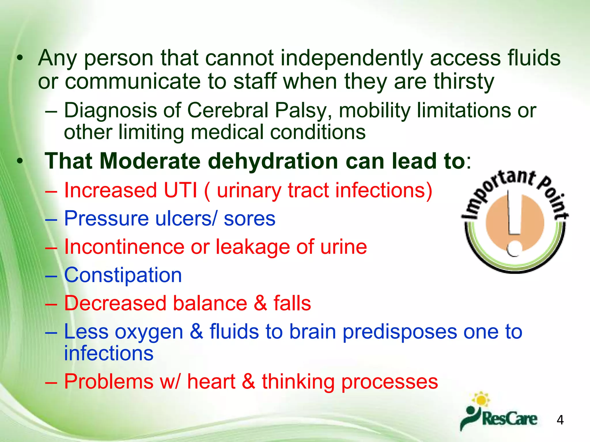 Dehydration & Hydration 2018 | PPTX