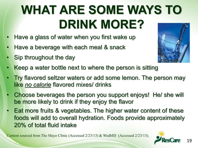 Dehydration & Hydration 2018 | PPT