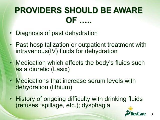 Dehydration & Hydration 2018 | PPT