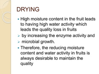 Dehydration of fruits and vegetables | PPTX