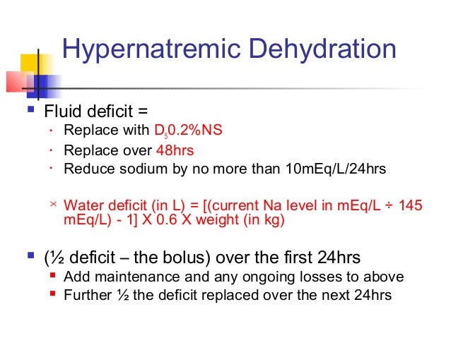 Dehydraton in pediatrics