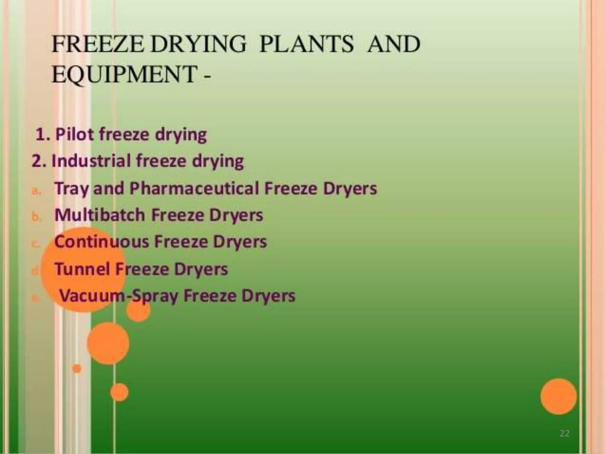 Dehydro freezing, freeze drying, IQF | PDF