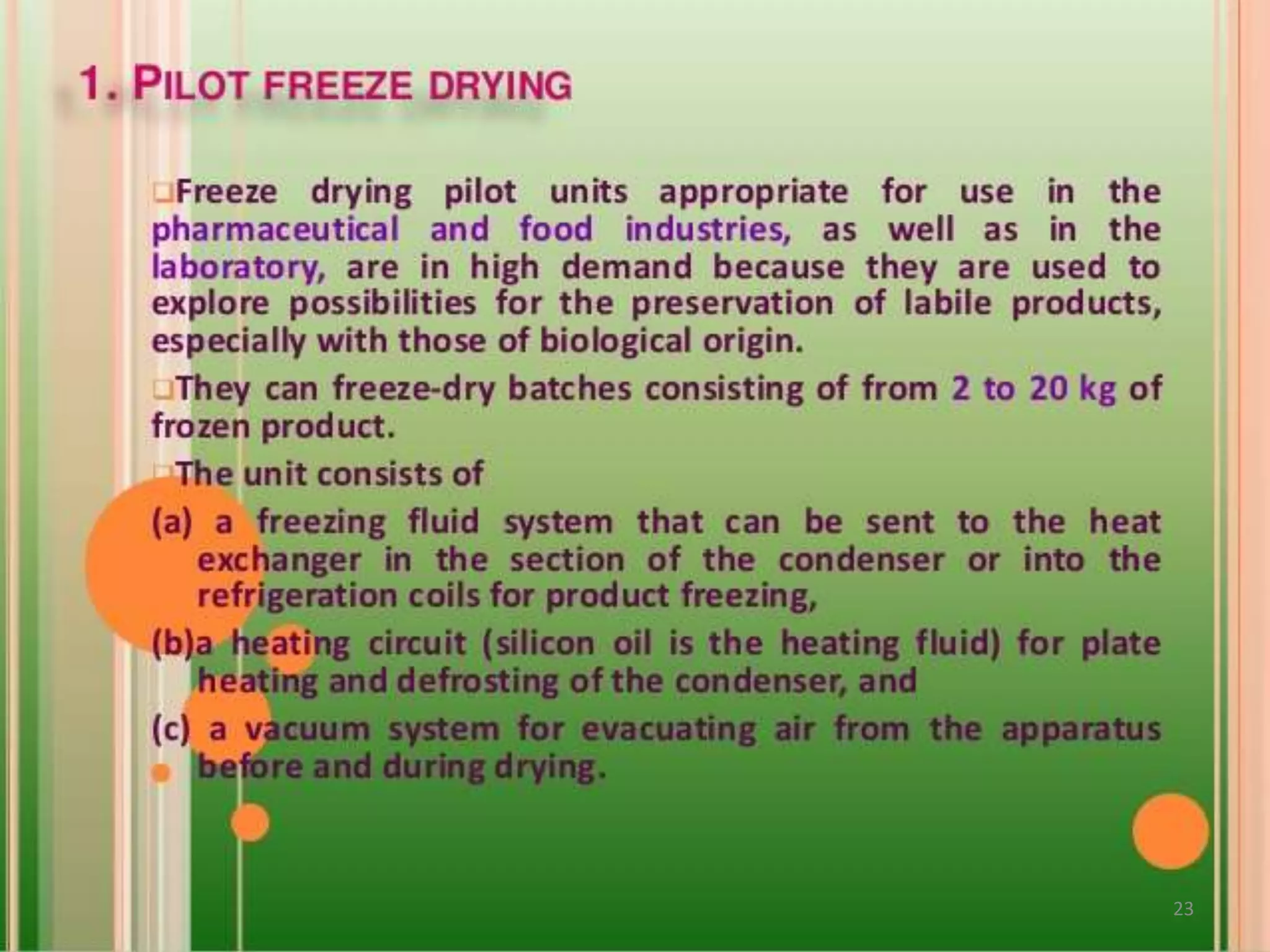 Dehydro freezing, freeze drying, IQF | PDF