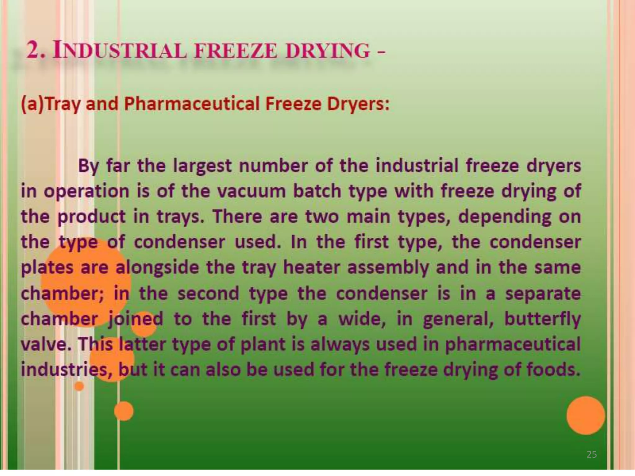 Dehydro freezing, freeze drying, IQF | PDF