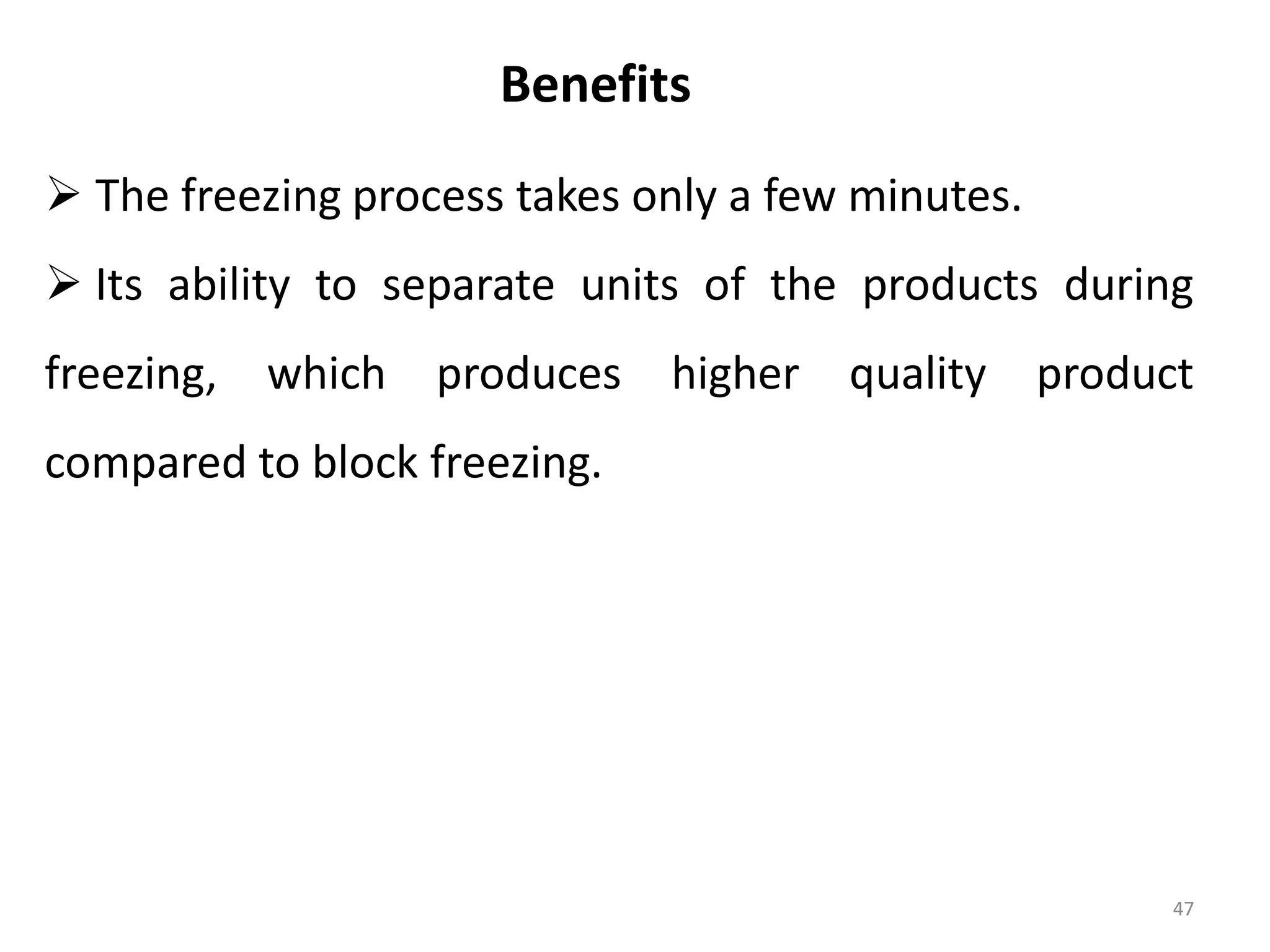Dehydro freezing, freeze drying, IQF | PDF