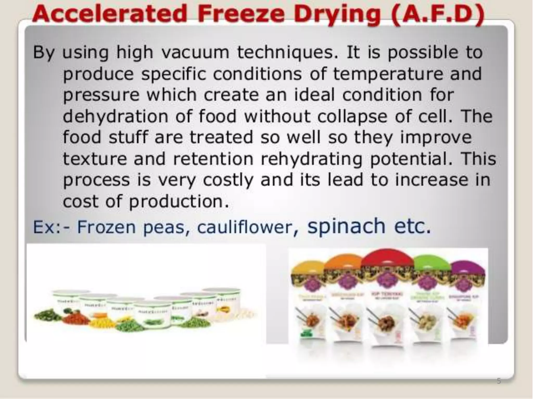 Dehydro freezing, freeze drying, IQF | PDF
