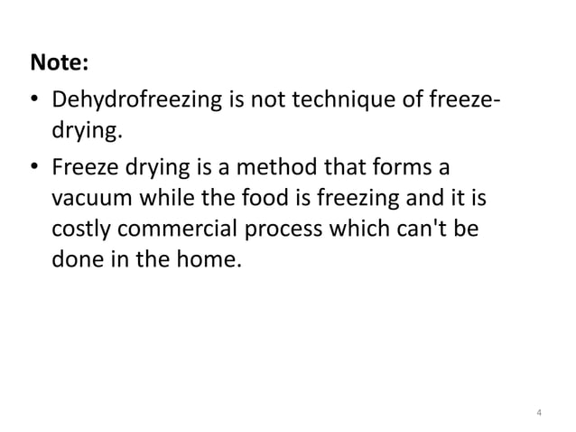 Dehydro freezing, freeze drying, IQF | PDF