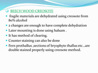 Dehydrtating agents and clearing agents | PPTX