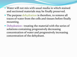 Dehydrtating agents and clearing agents | PPTX