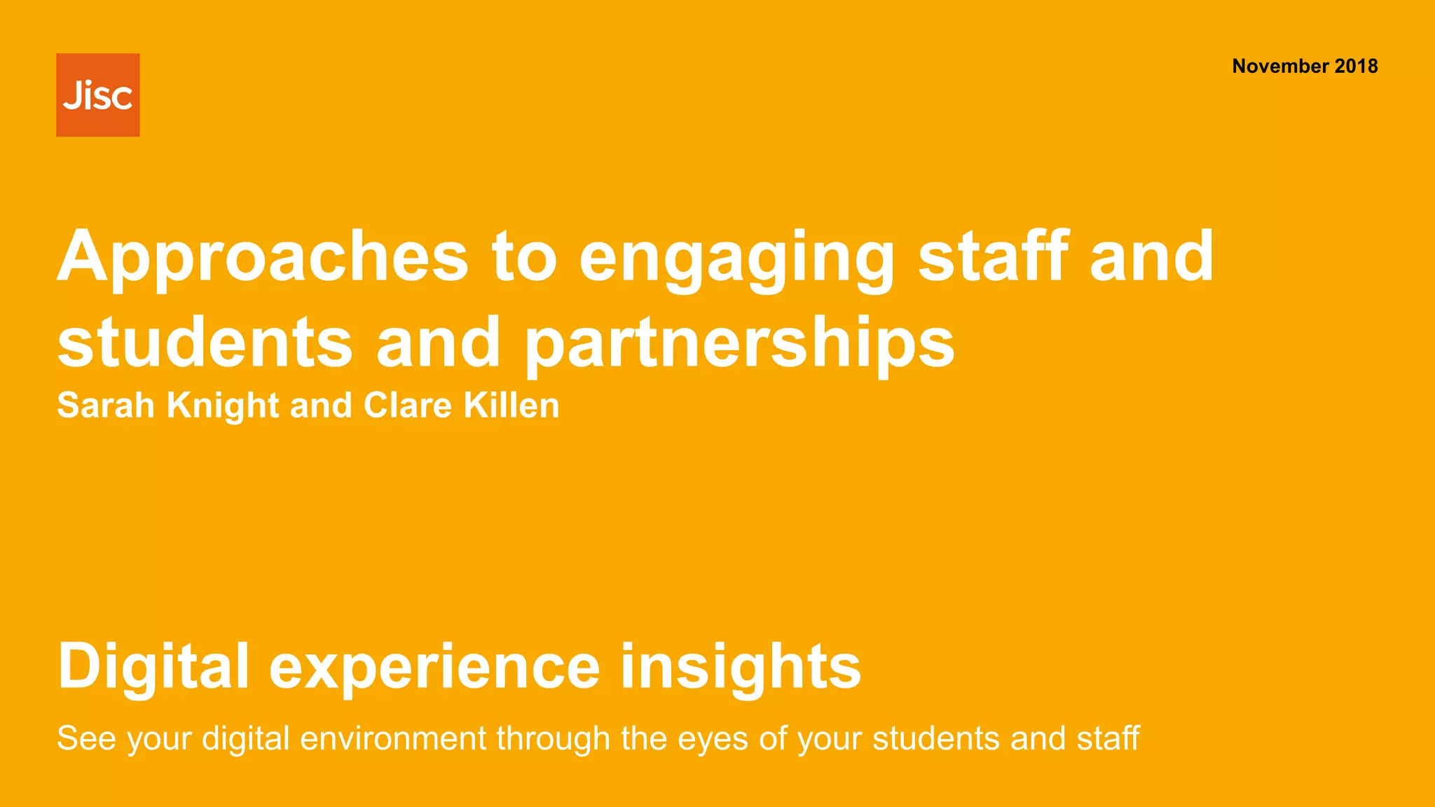 Approaches to engaging staff and student partnerships | PPTX
