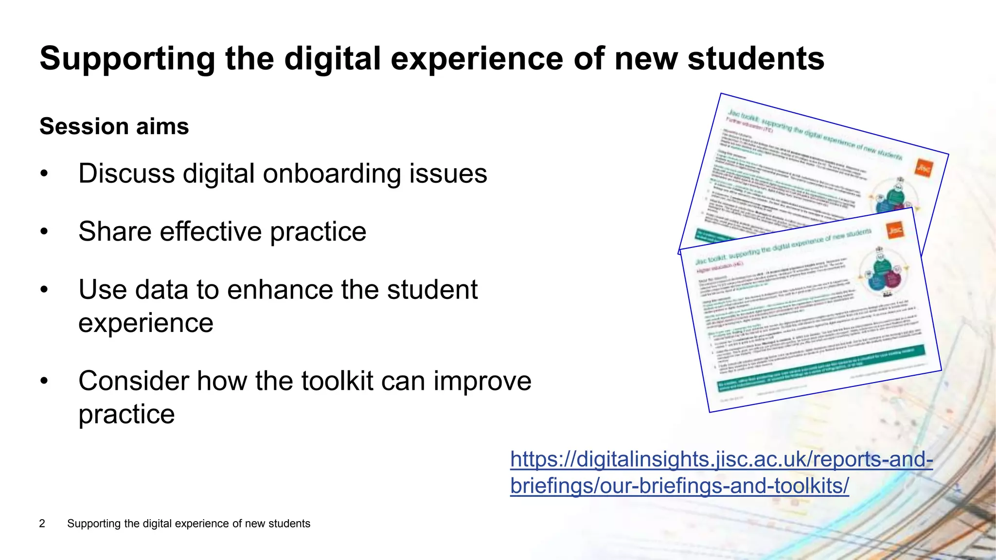Jisc toolkit: supporting the digital experience of new students | PPTX ...