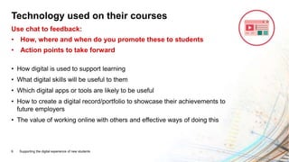 Jisc toolkit: supporting the digital experience of new students | PPTX