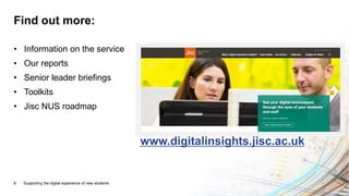 Jisc toolkit: supporting the digital experience of new students | PPTX | Consumer Electronics ...