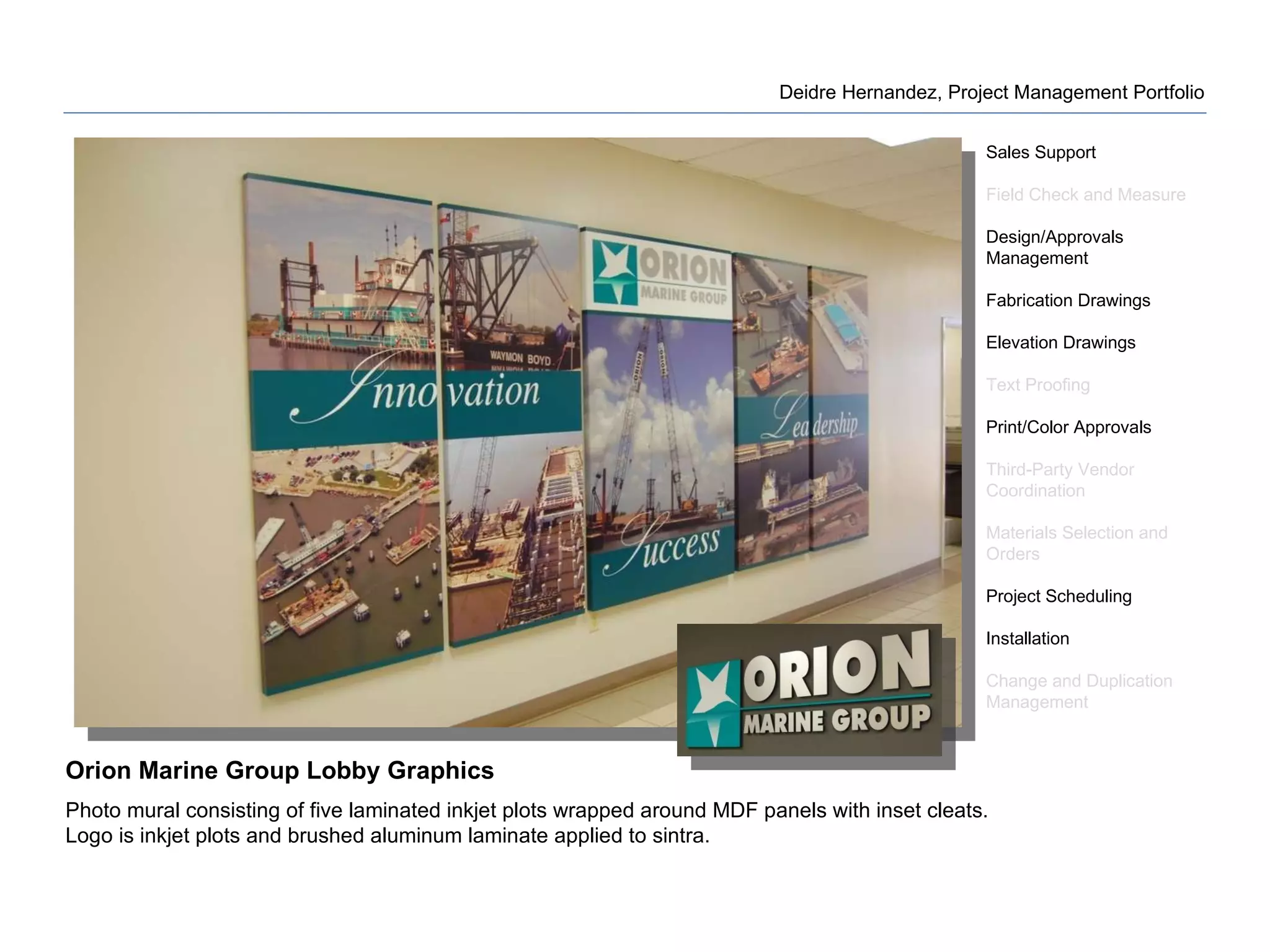 Deidre Hernandez Project Management Portfolio | PPT