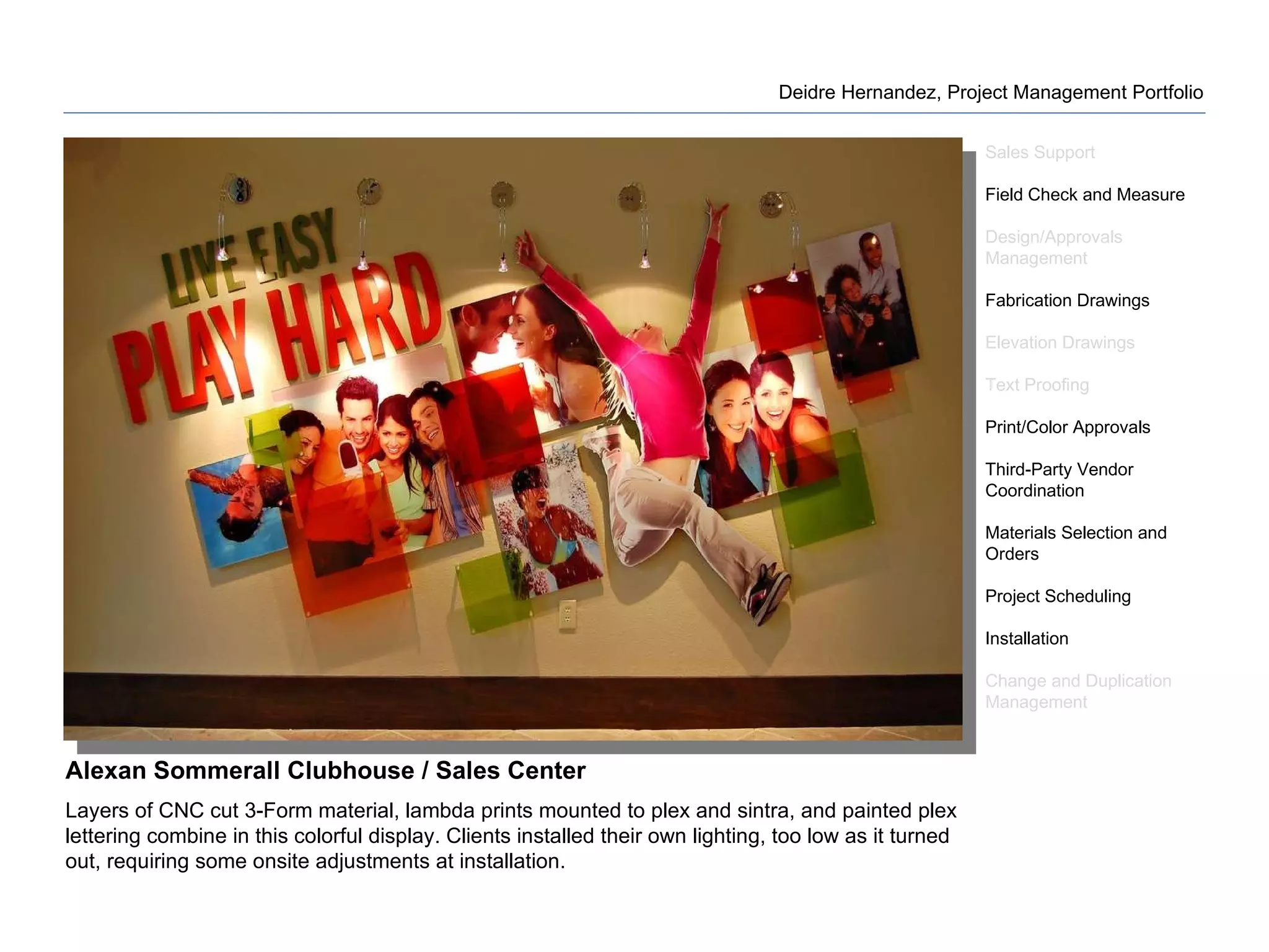 Deidre Hernandez Project Management Portfolio | PPT