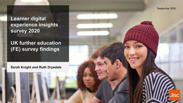Learner digital experience insights survey 2020: UK further education (FE) survey findings | PPT