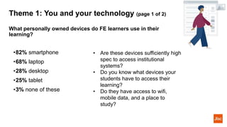 Learner digital experience insights survey 2020: UK further education ...