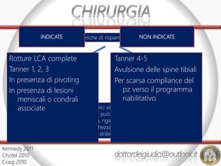 Ricostruzione del LCA negli adolescenti | PPT