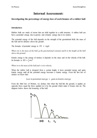 IB Design lab Physics HL IA | PDF