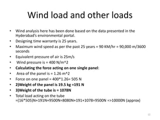 Design and analysis of solar support structure and daily tilting ...