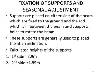 Design and analysis of solar support structure and daily tilting ...
