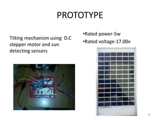 Design and analysis of solar support structure and daily tilting ...