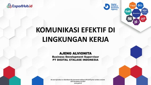 Membangun Komunikasi Efektif untuk Sukses di Tempat Kerja | PPT | Free Download